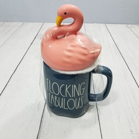 Rae Dunn | Kitchen | Rae Dunn Flocking Fabulous Ceramic Mug With Pink ...
